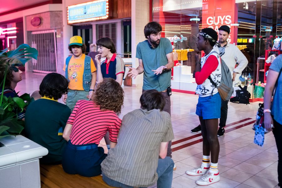 Behind the scenes photos of filming 'Stranger Things'